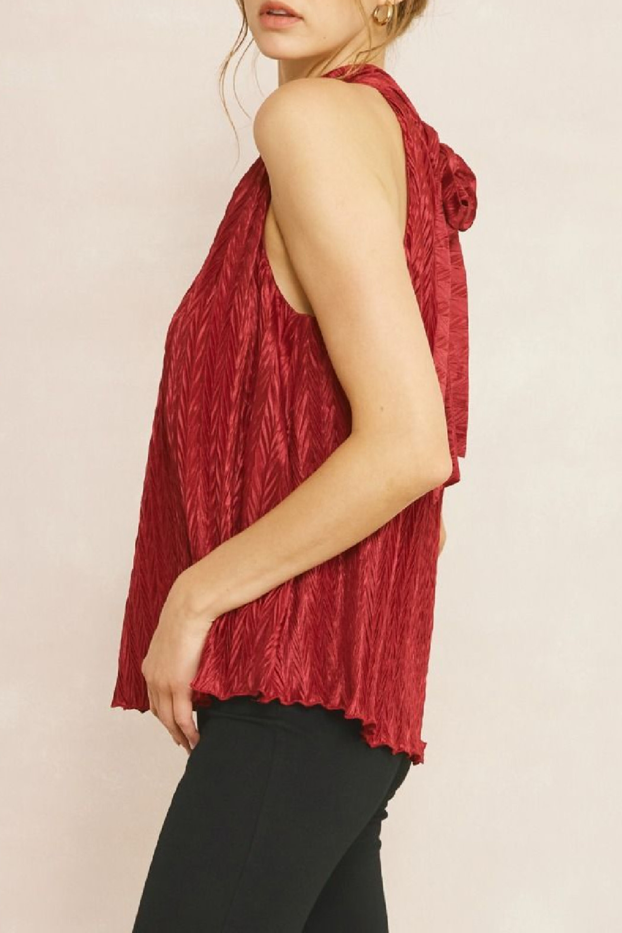 Textured Halter Top - Trend Boutique