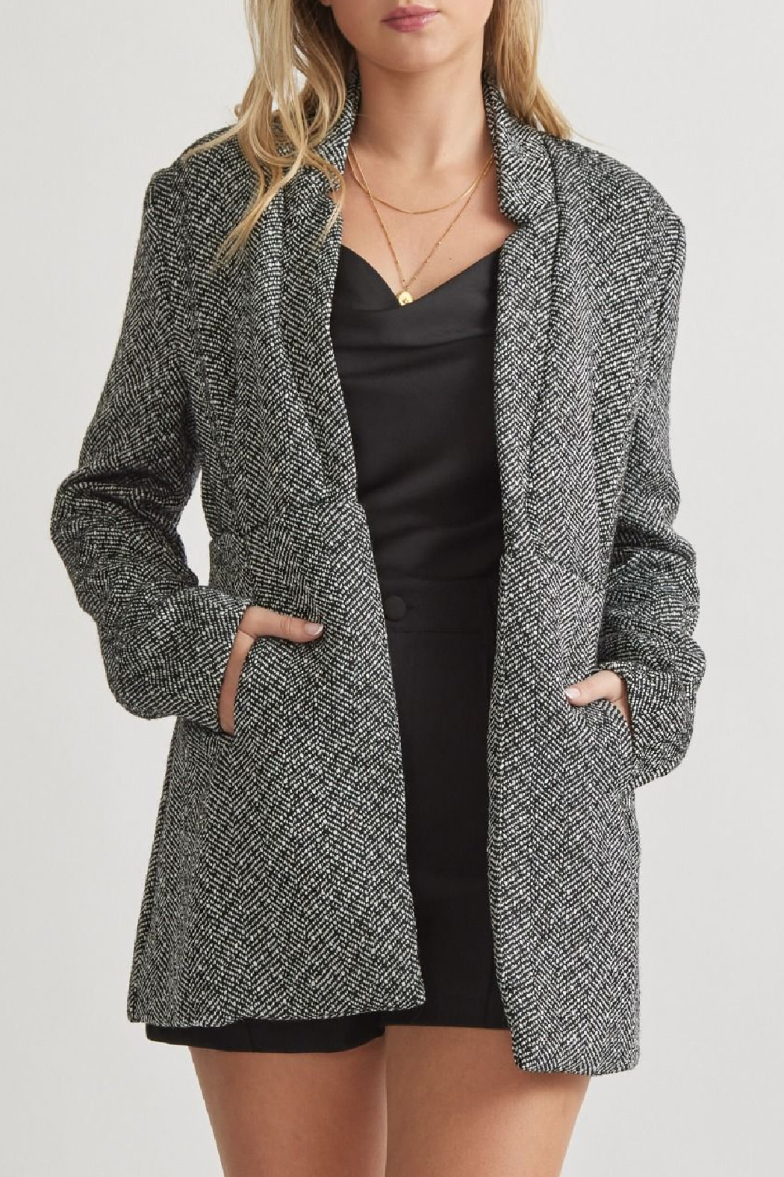 Inverted Collar Blazer - Trend Boutique