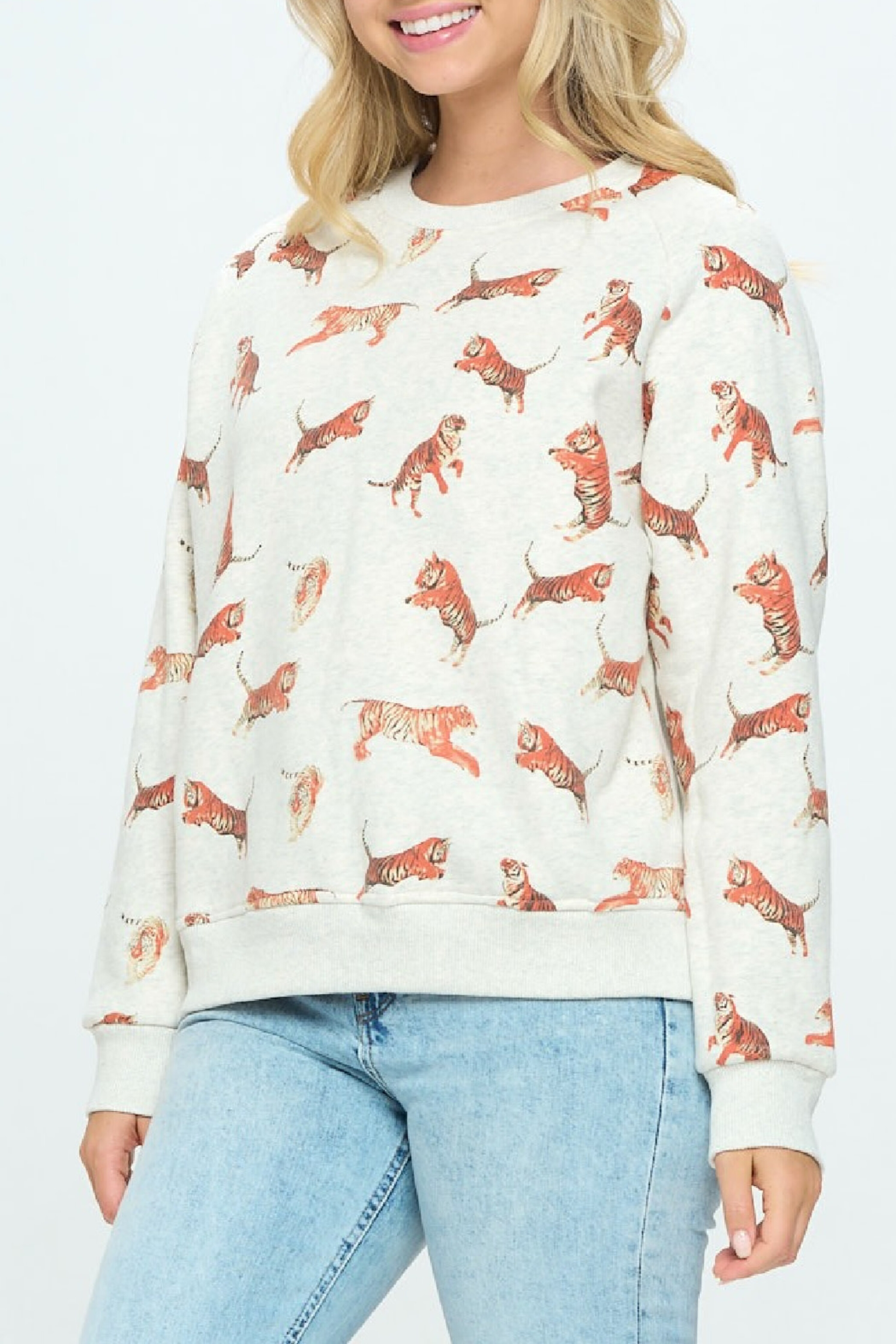 Tiger Crewneck Sweatshirt - Trend Boutique