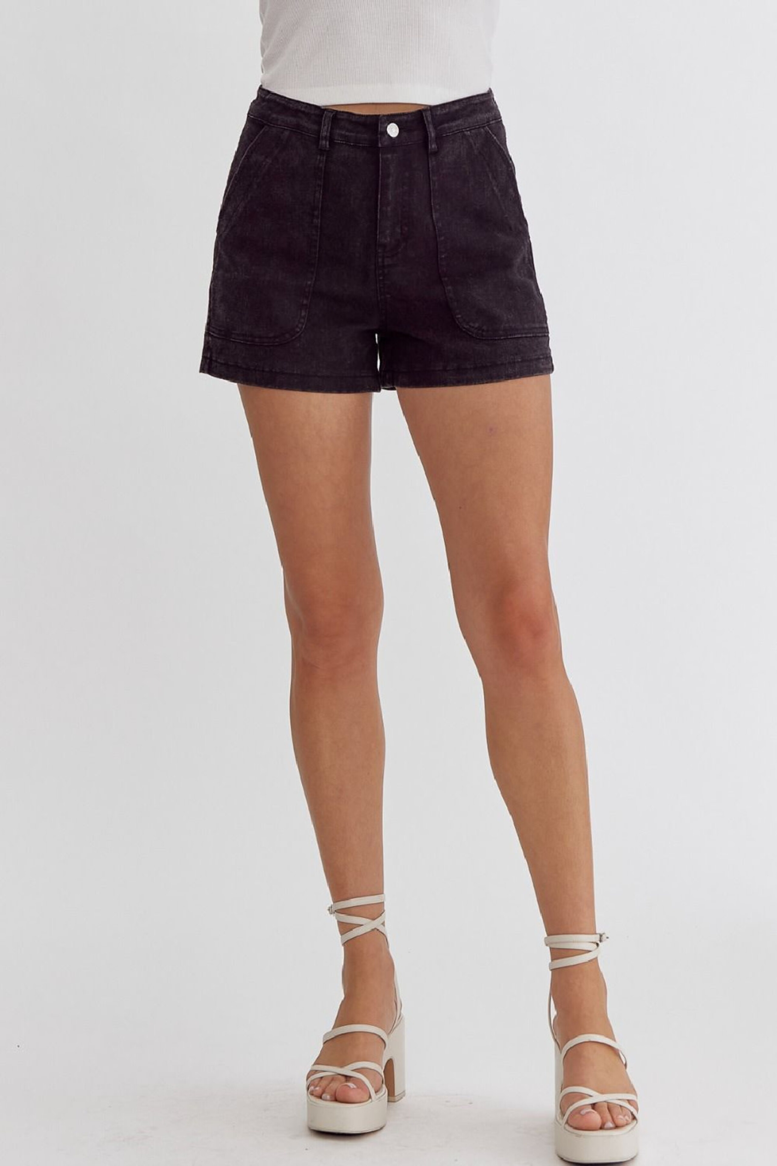 Lightweight denim shorts - Trend Boutique