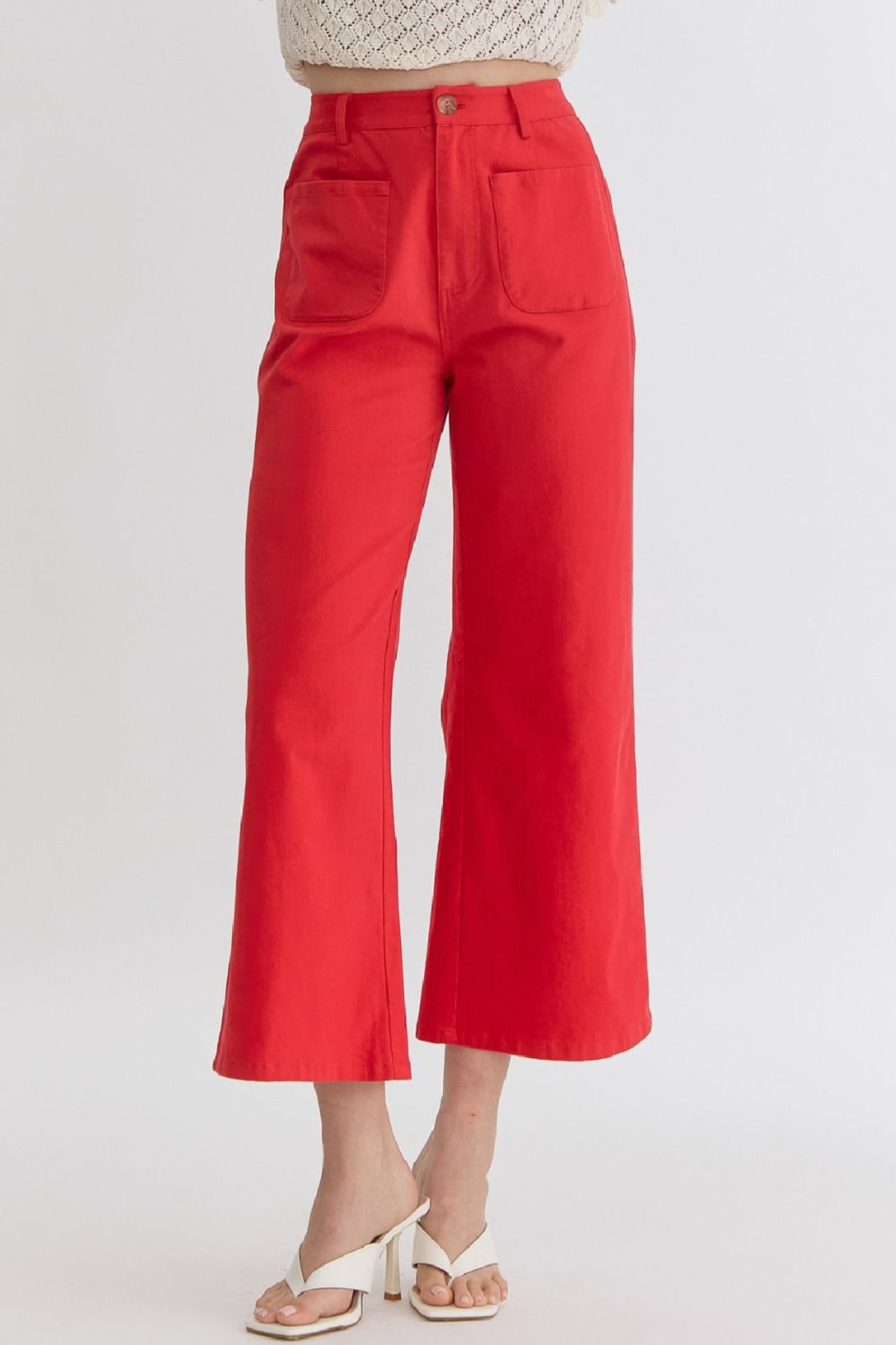 High Waisted Front Pocket pants - Trend Boutique