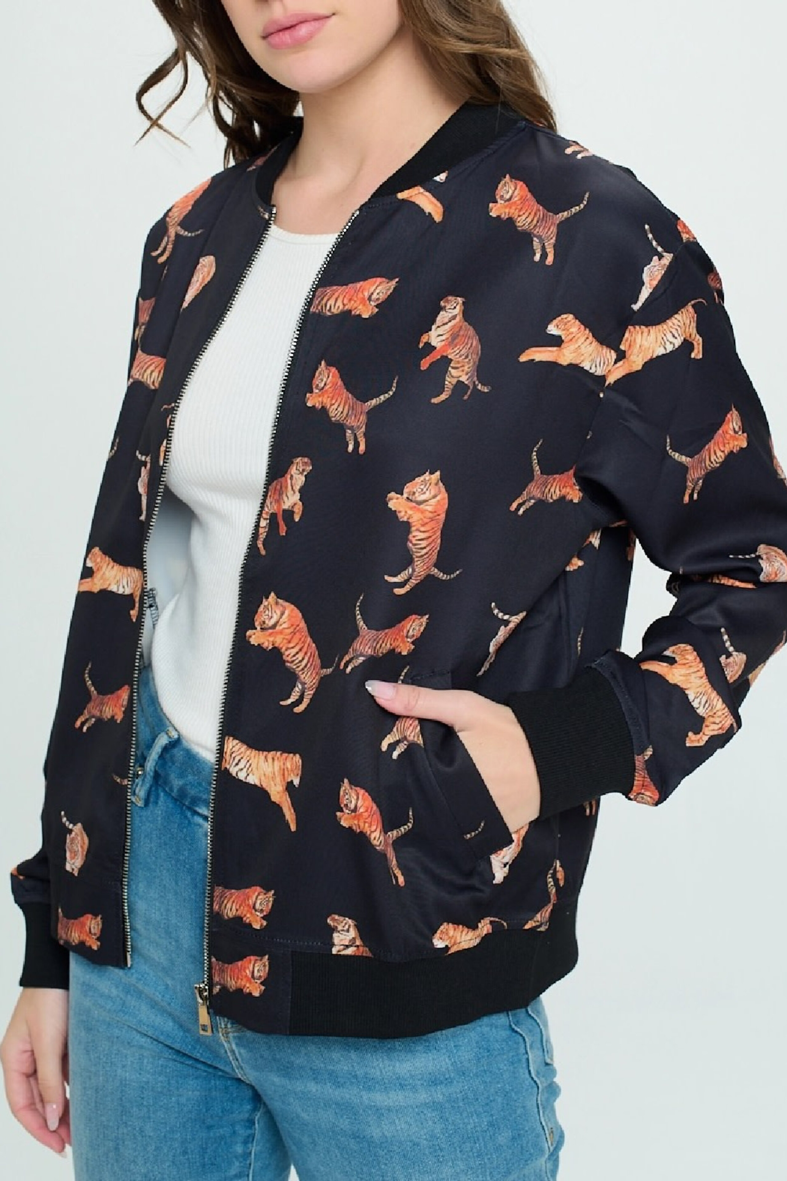 Tiger Bomber Jacket - Trend Boutique