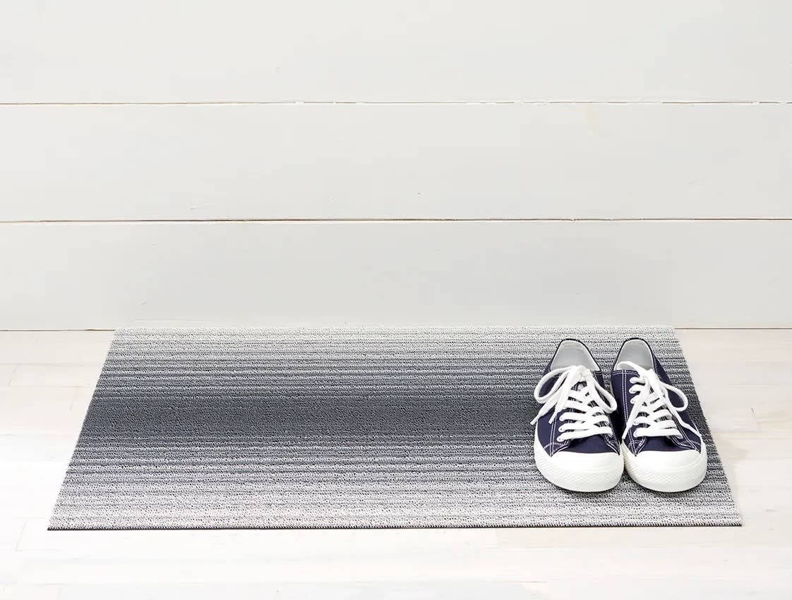 Fade Stripe Shag Doormat 18" x 28" - Stone - CAPERS Home