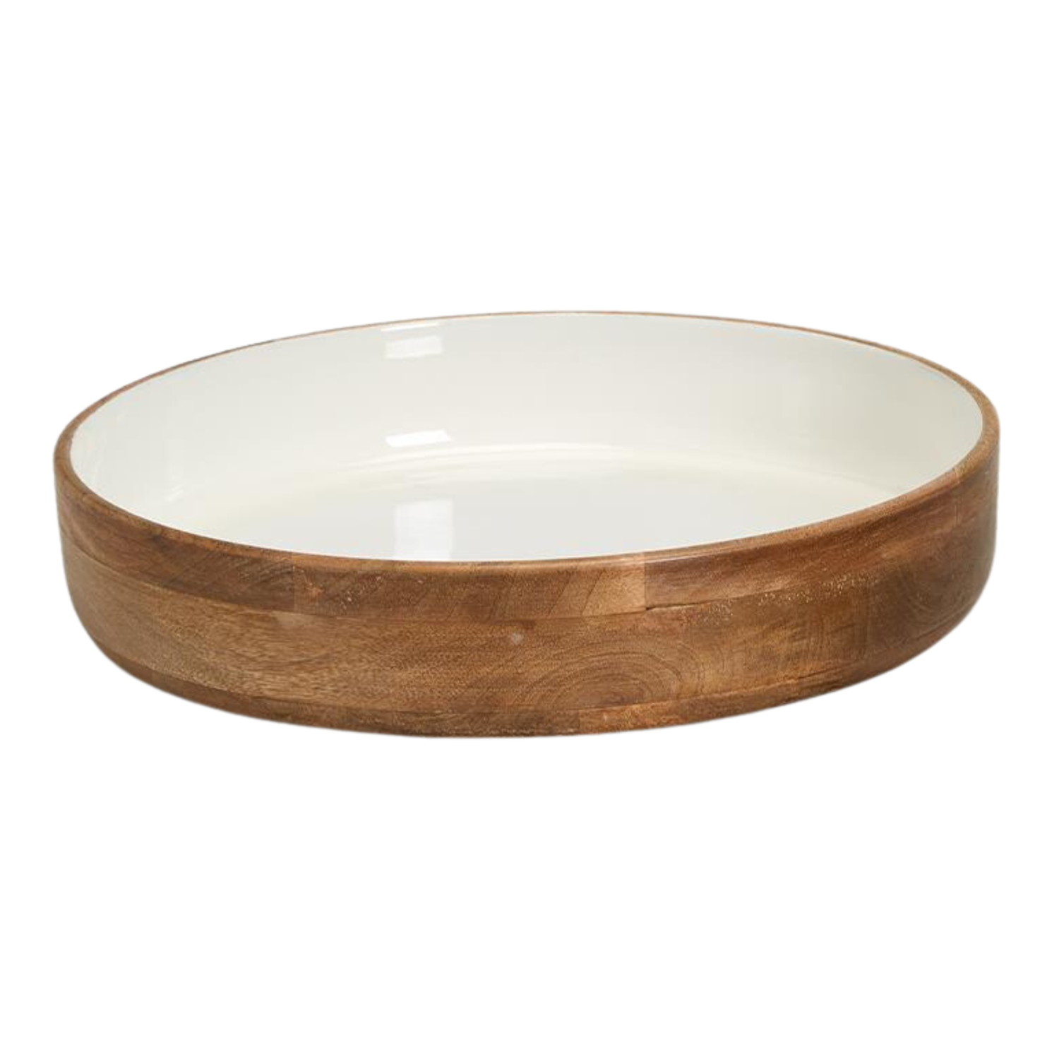 Round Wooden Pedestal Bowl - Large - CAPERS Home