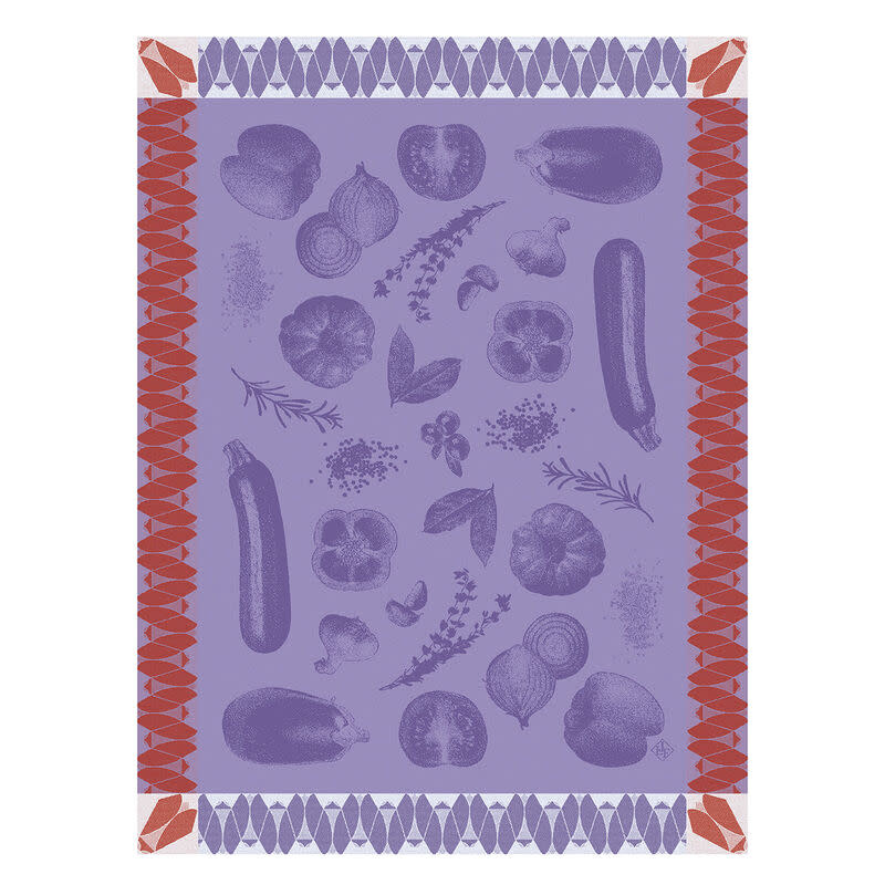 Ratatouille Tea Towel - Purple - CAPERS Home