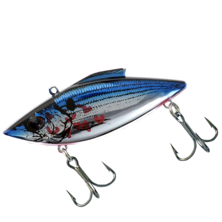 Rat-L-Trap - Tiny Trap 1.75" 1/8oz - Chrome Blue Bleeding Shad ...
