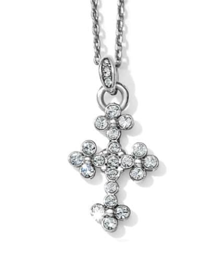 Brighton JM1721 Silver Abbey Cross Necklace LK - Evelie Blu Boutique