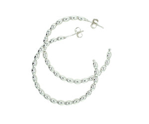 SS Medium 40mm Rice Hoops - Gold Creations