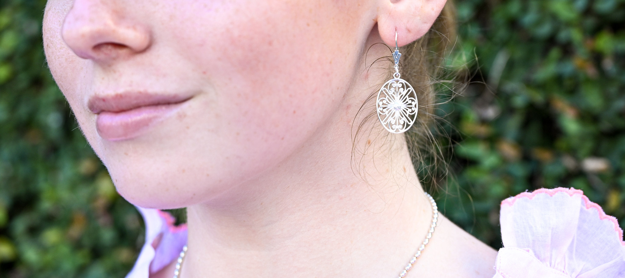 Sterling Silver Rainbow Row Gate Earrings - Gold Creations