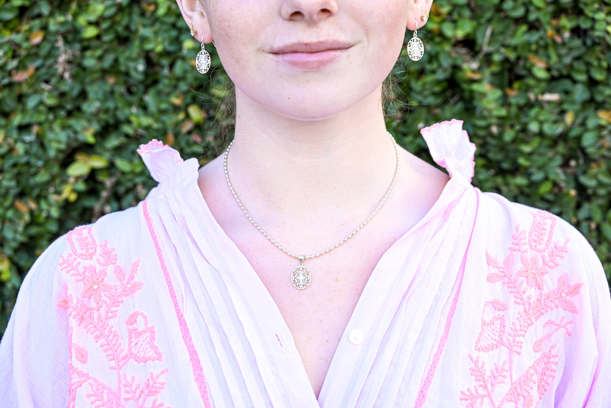 Sterling Silver Rainbow Row Gate Pendant - Gold Creations