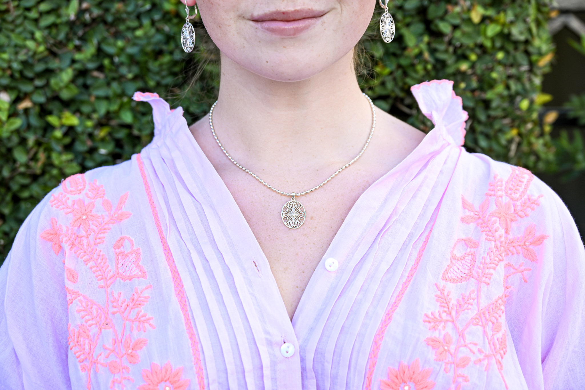 Sterling Silver Rainbow Row Gate Pendant - Gold Creations