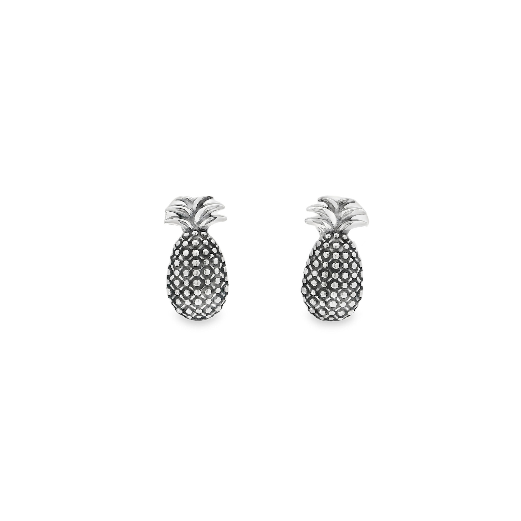 SS Textured Pineapple Post ER - Gold Creations