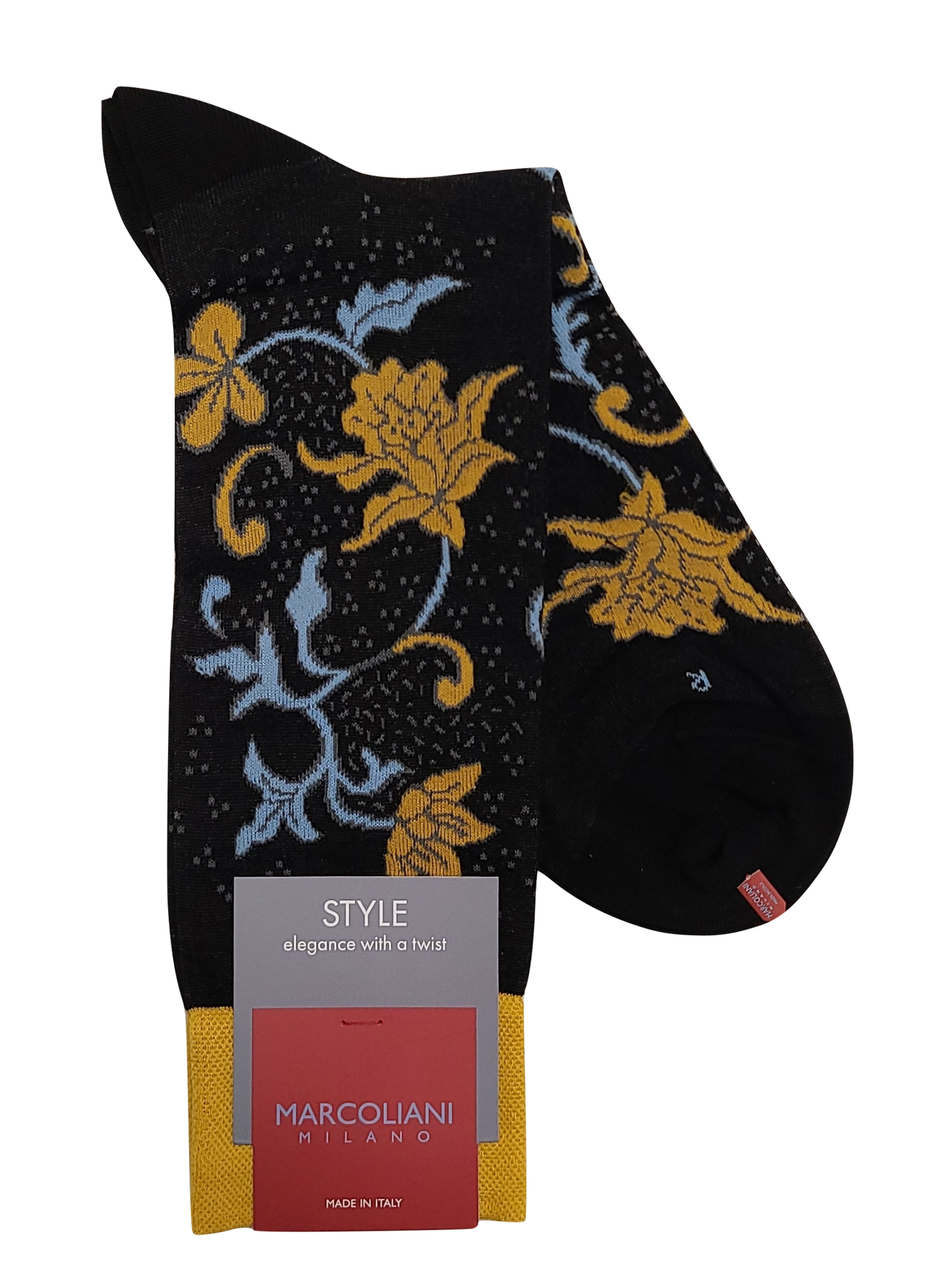 Marcoliani Sock MAR4514T Batik Black - Trinos Menswear