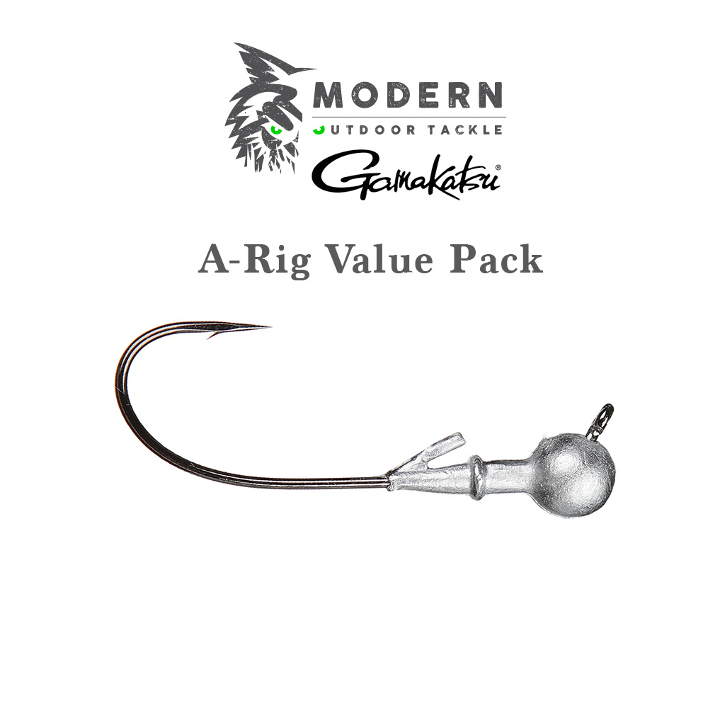 (6 Pack) A-Rig Jig head Value Pack with Gamakatsu Premium Hooks ...