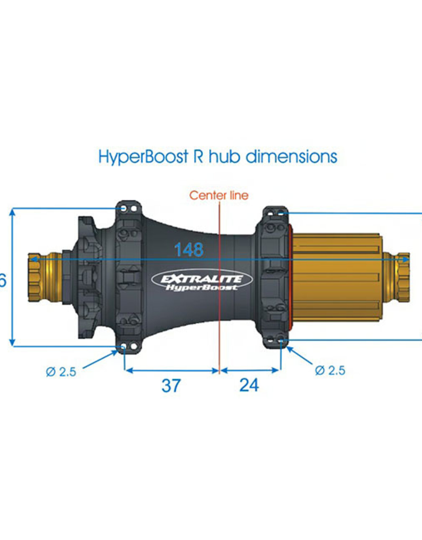 Extralite HyperBoost3 Disc Rear Hub - Fair Wheel Bikes