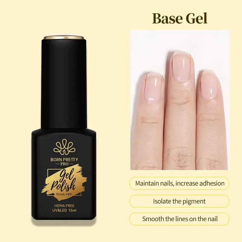 Born Pretty Born Pretty - Gel Base Coat - Hema TPO Free- 15 ml - The ...