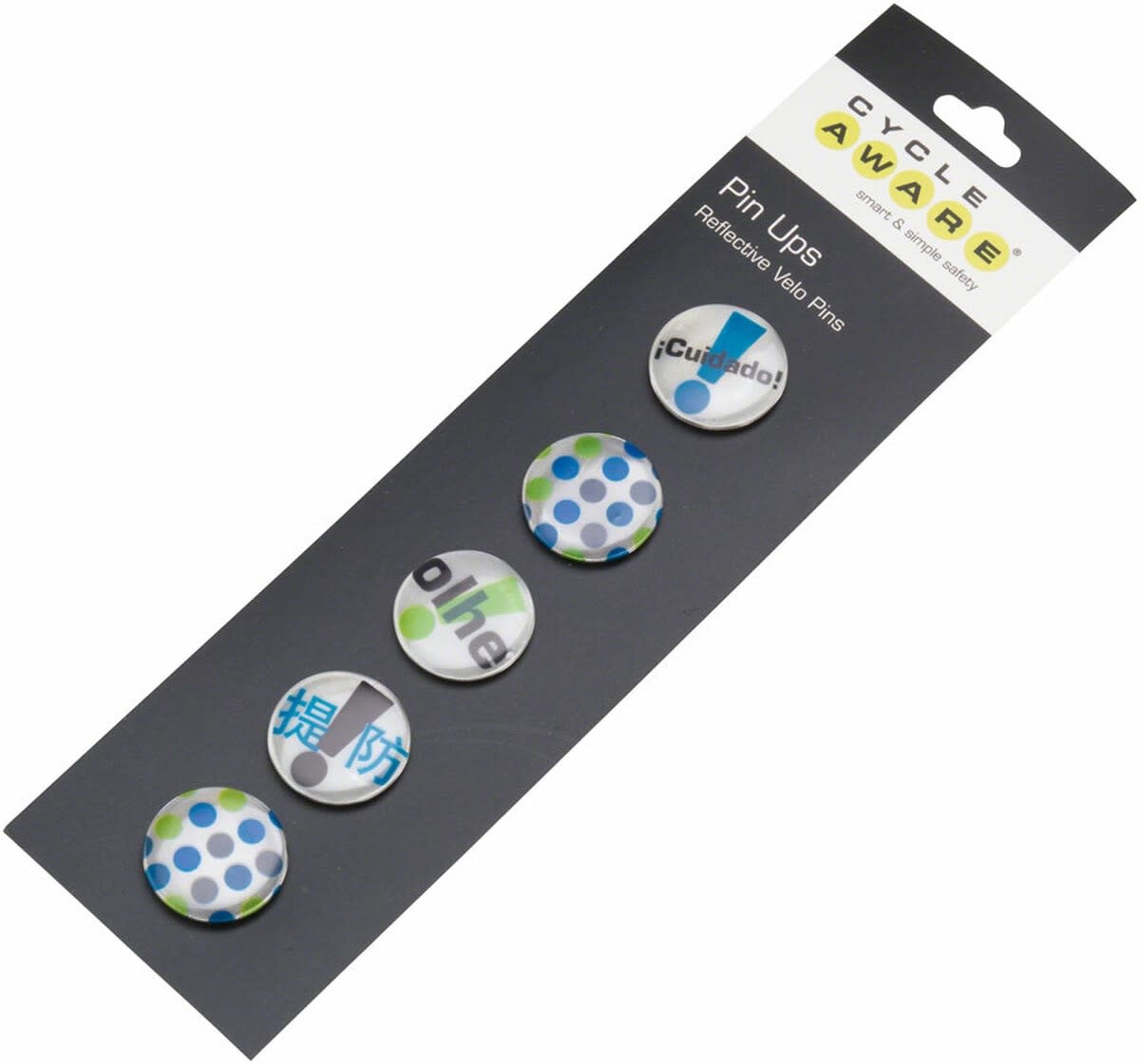 CycleAware Pin Ups Reflective Velo pins - Bishop's Family Cycles