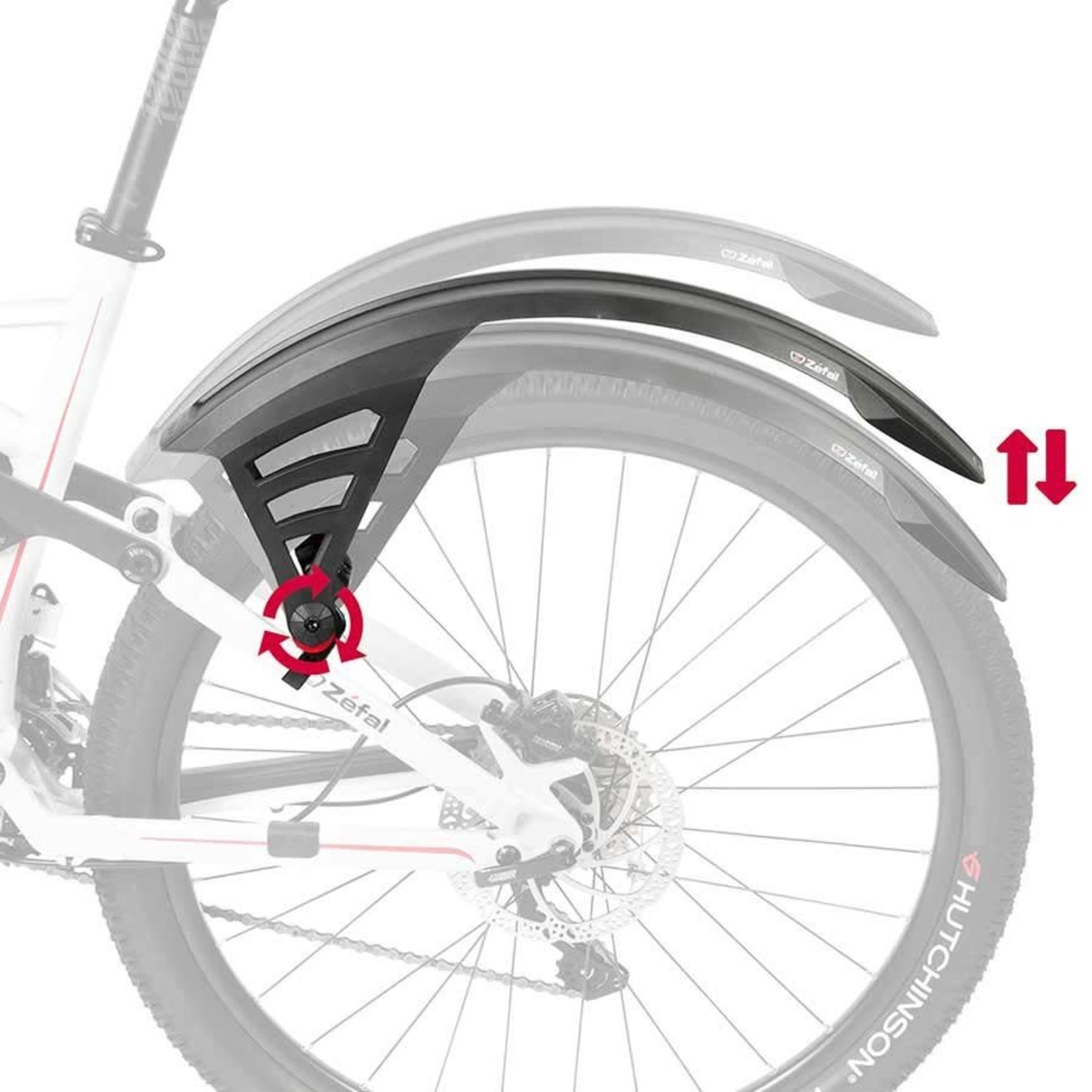 Zefal, Deflector RS75, Rear Fender, 27.5'' - 29'', Black - Bishop's ...