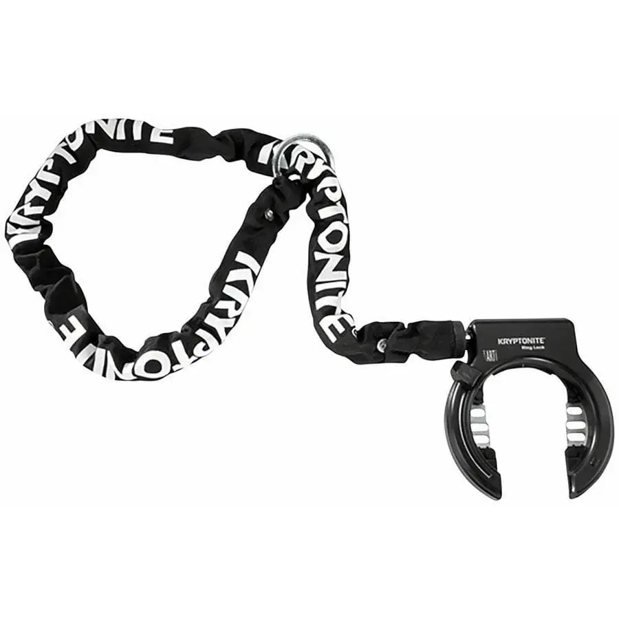 Kryptonite Kryptonite Ring Wheel Lock with Plug-In Chain - 5.5mm 120cm ...