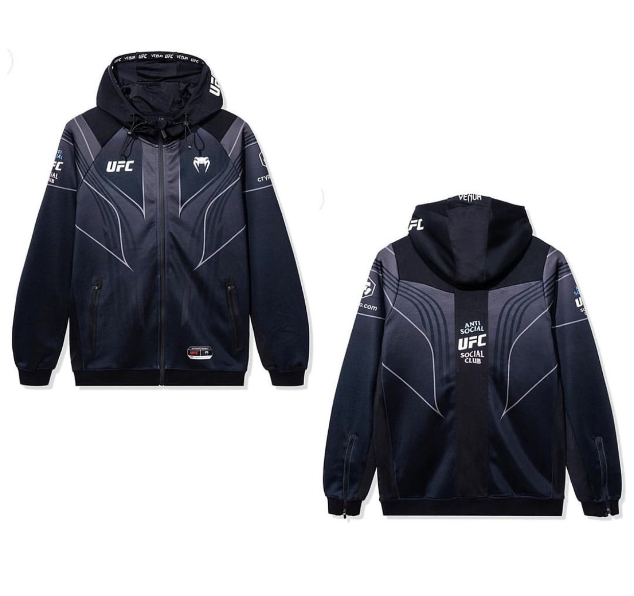 Antisocial Club ASSC X UFC VENUM ZIP HOODIE - Private Stock