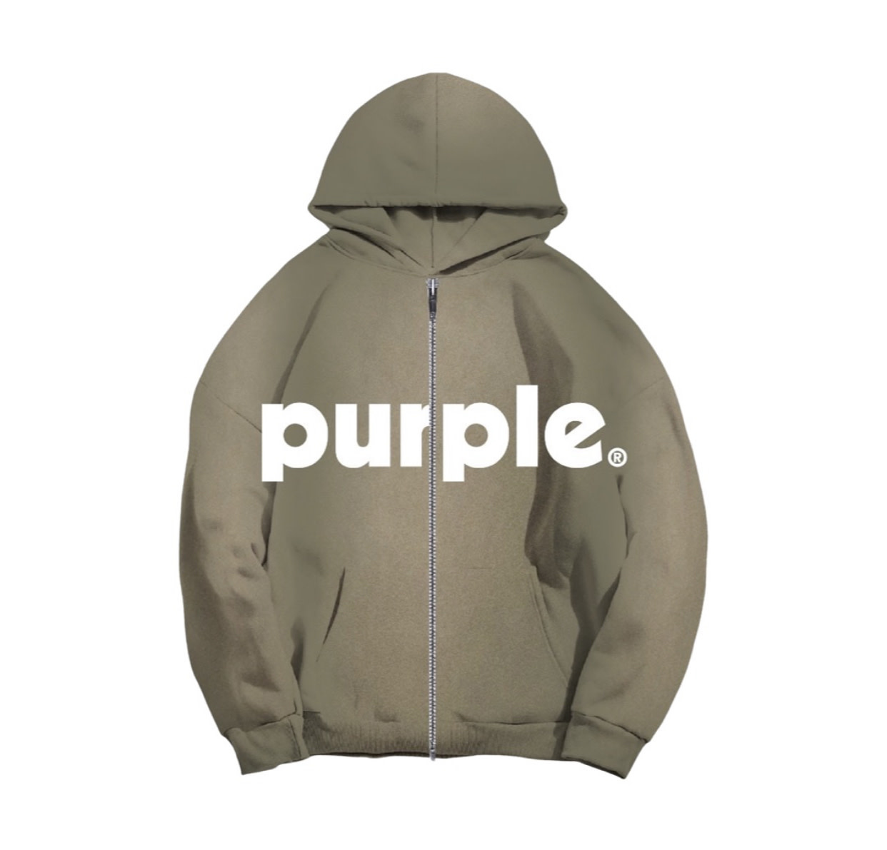 PURPLE Purple Wordmarks Full Zip Hoodie - Private Stock