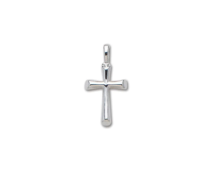 .925 Rounded End Cross W/ Chain - Princess Jewelers
