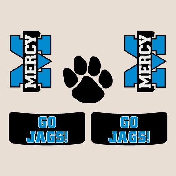Color Shock Mercy "Go Jags" Body Decals - Mercy Academy Campus Store