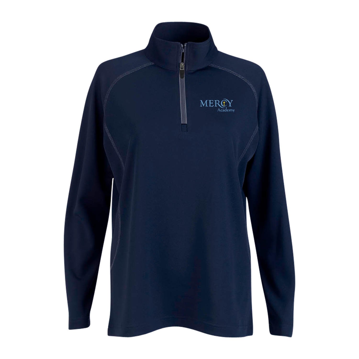Uniform Polyester Dri-Fit 1/4 Zip - Navy - Mercy Academy Campus Store