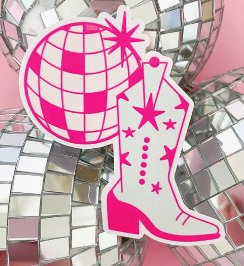 Disco Cowgirl Sticker - Rock Paper Scissors