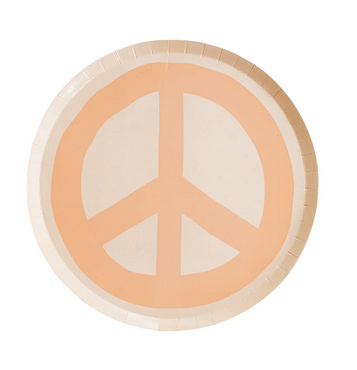 Peace Sign Dessert Plates - Rock Paper Scissors