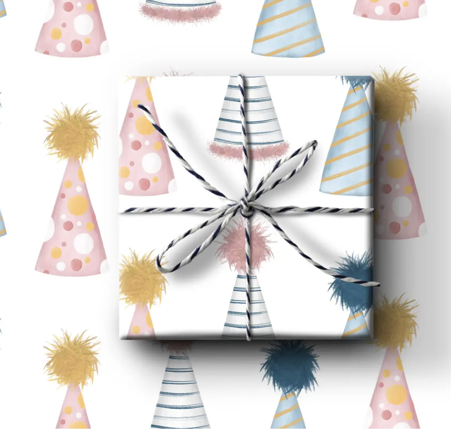 Party Hats Wrap - 3 Sheets - Rock Paper Scissors