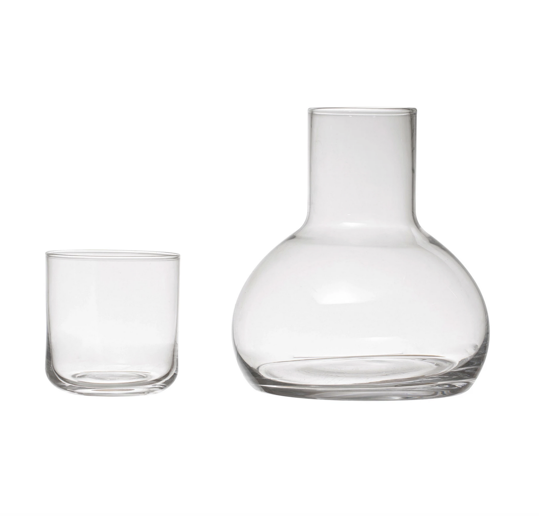 Glass Carafe & Glass - Rock Paper Scissors
