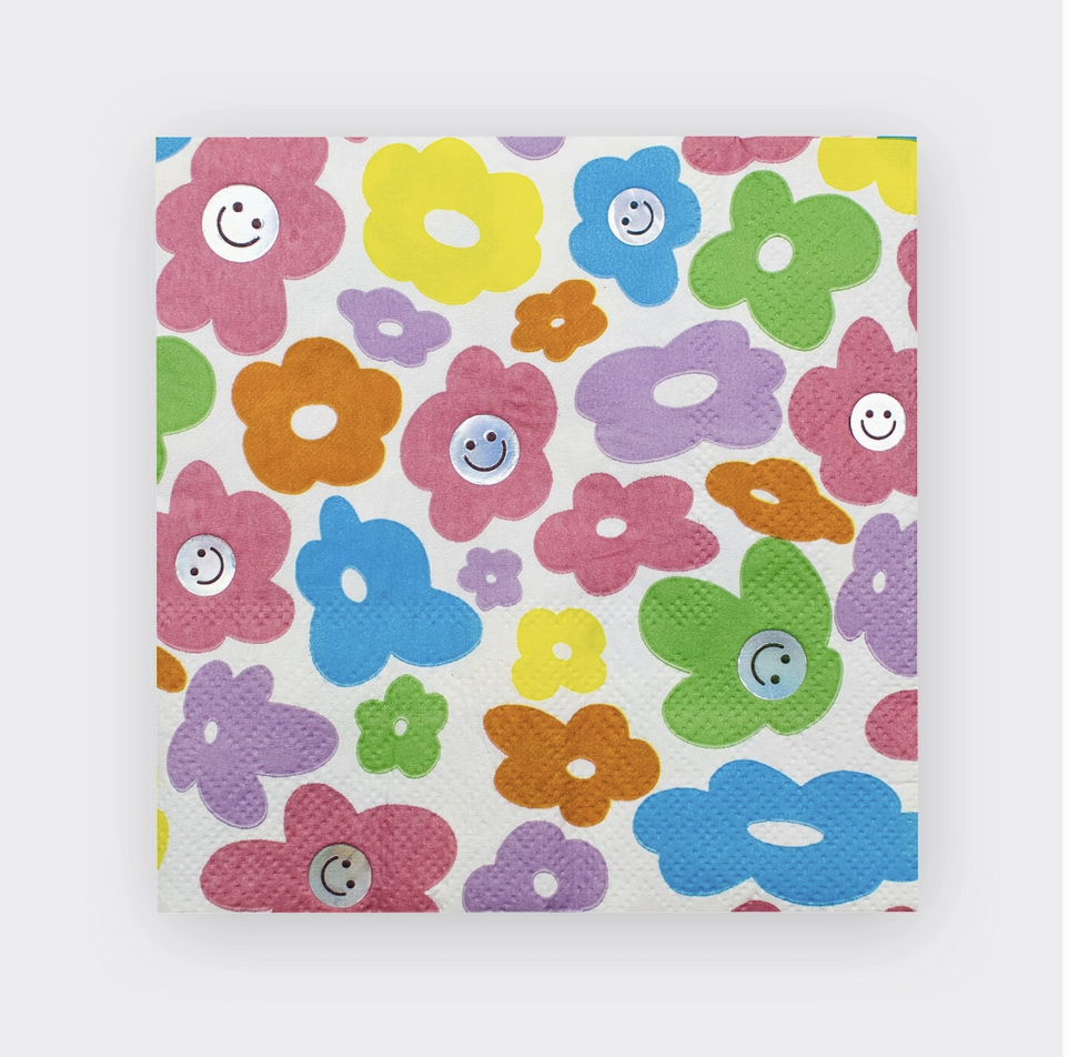 Happy Daze Beverage Paper Napkin - Rock Paper Scissors