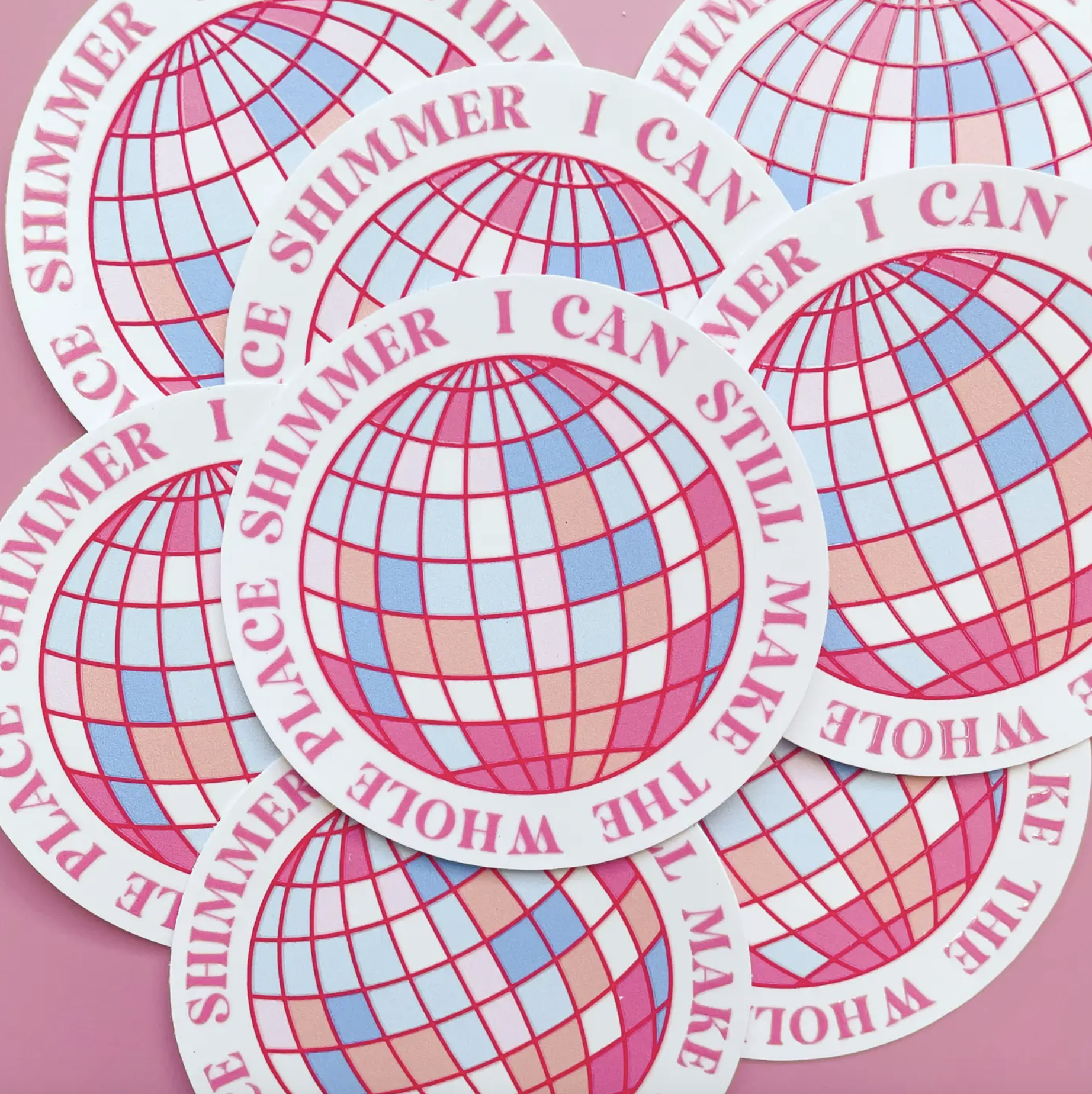 Make The Whole Place Shimmer Disco Ball Sticker - Rock Paper Scissors