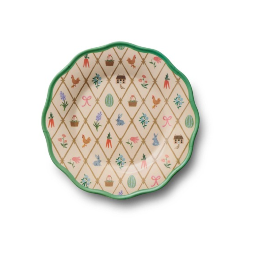 Spring Farm Melamine Dessert Plates - Rock Paper Scissors