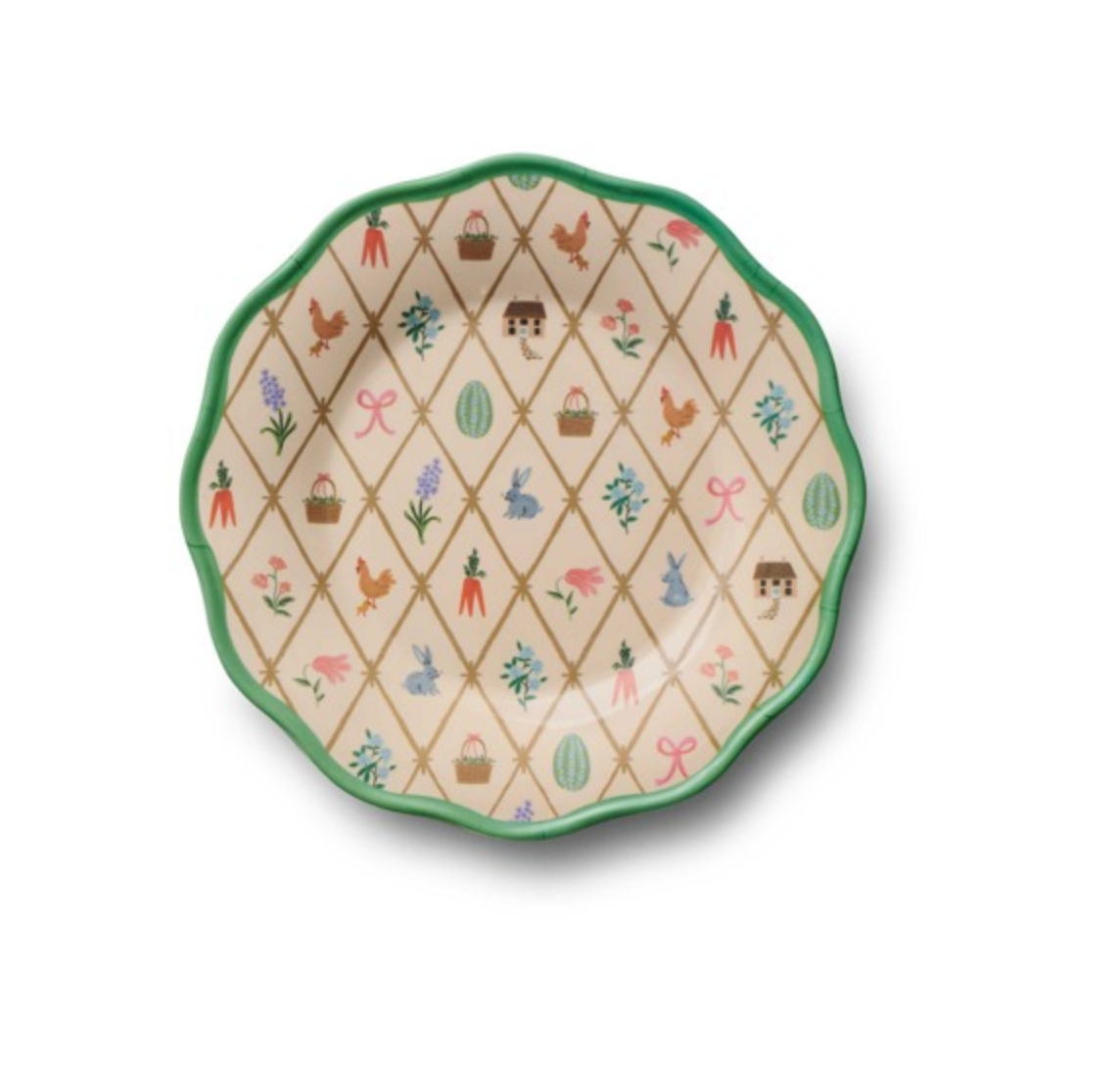 Spring Farm Melamine Dessert Plates - Rock Paper Scissors
