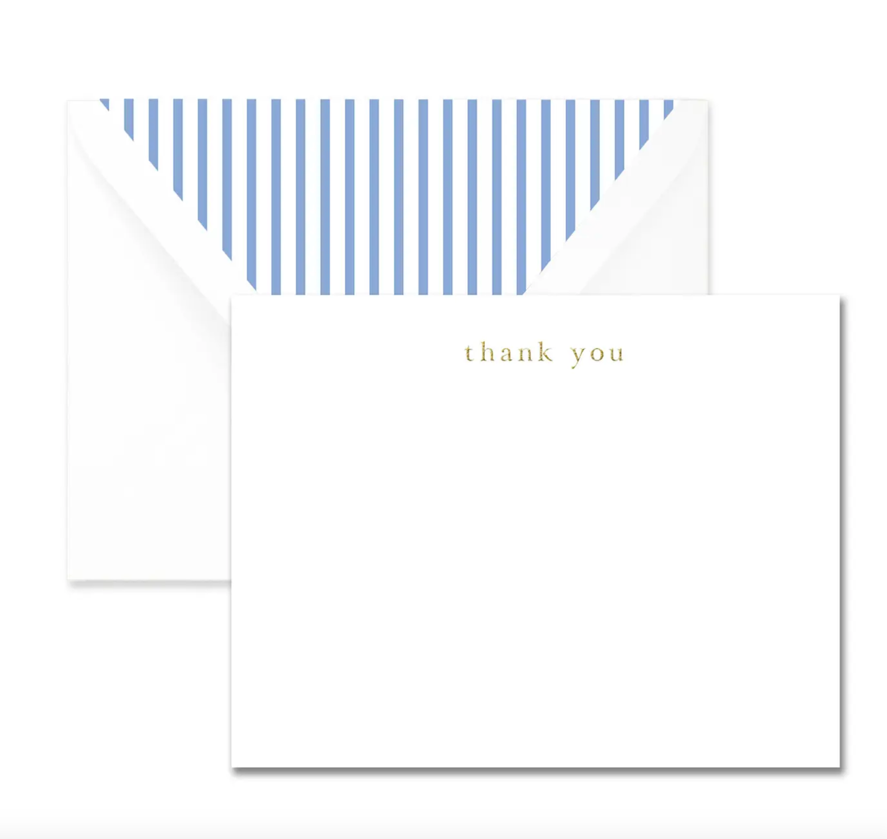 Thank You Blue Pinstripe Note Set - Rock Paper Scissors