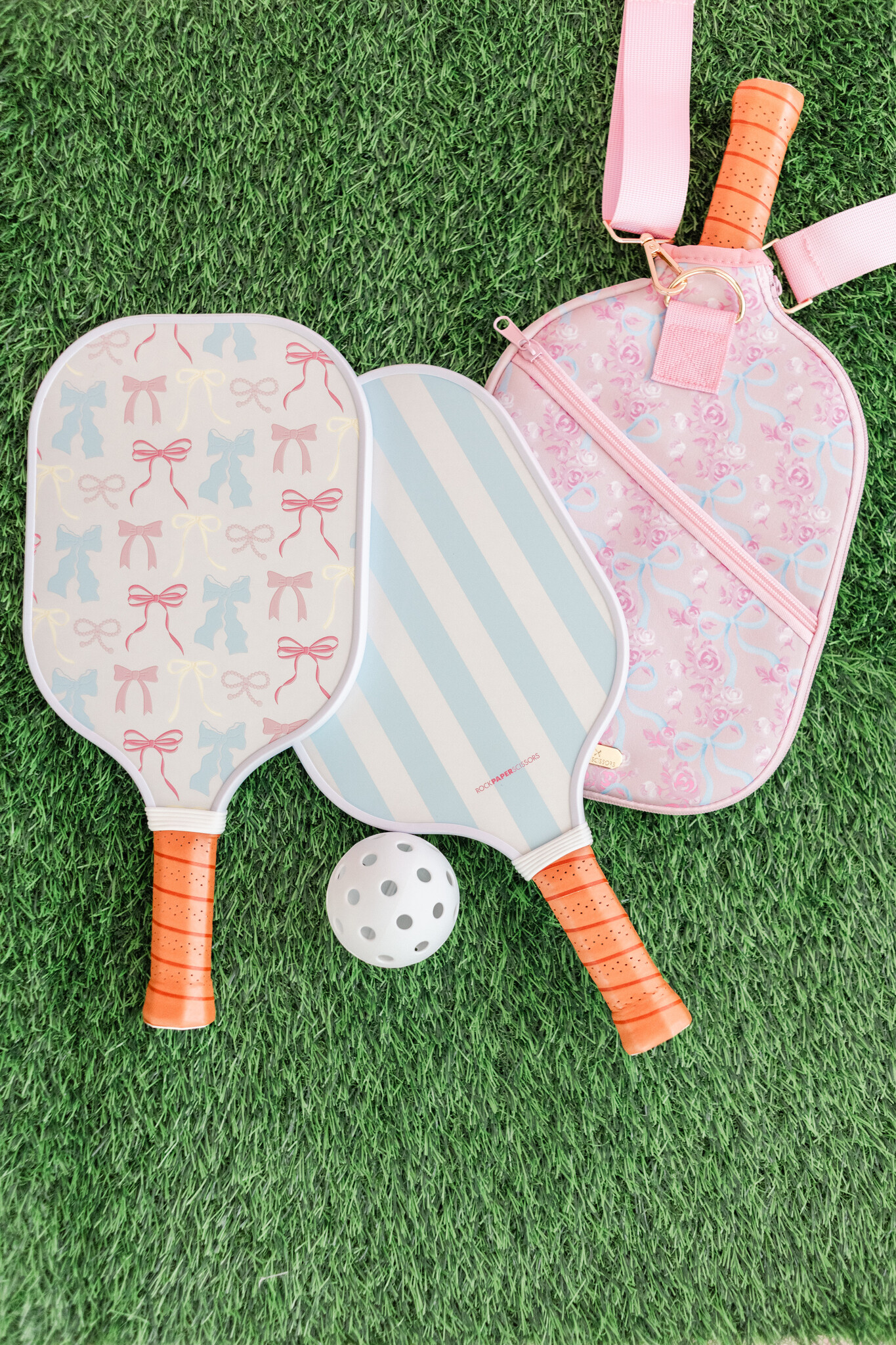 Pastel Bows Pickleball Paddle - Rock Paper Scissors