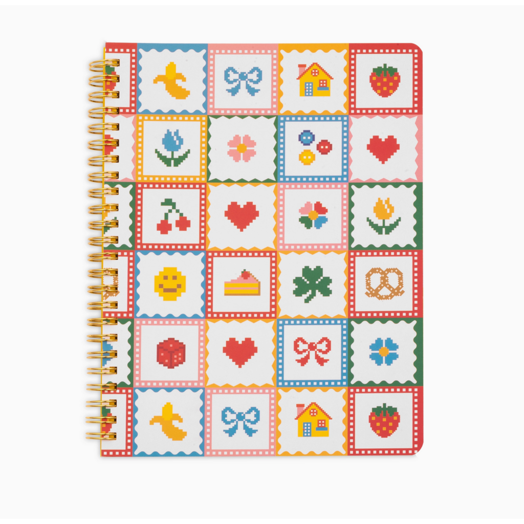 Mini Rough Draft Notebook - Quilt - Rock Paper Scissors