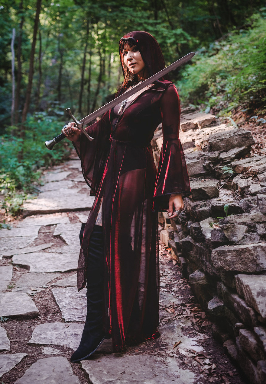 Priestess Cloak: Sheer with Amulet - Opal Moon Designs