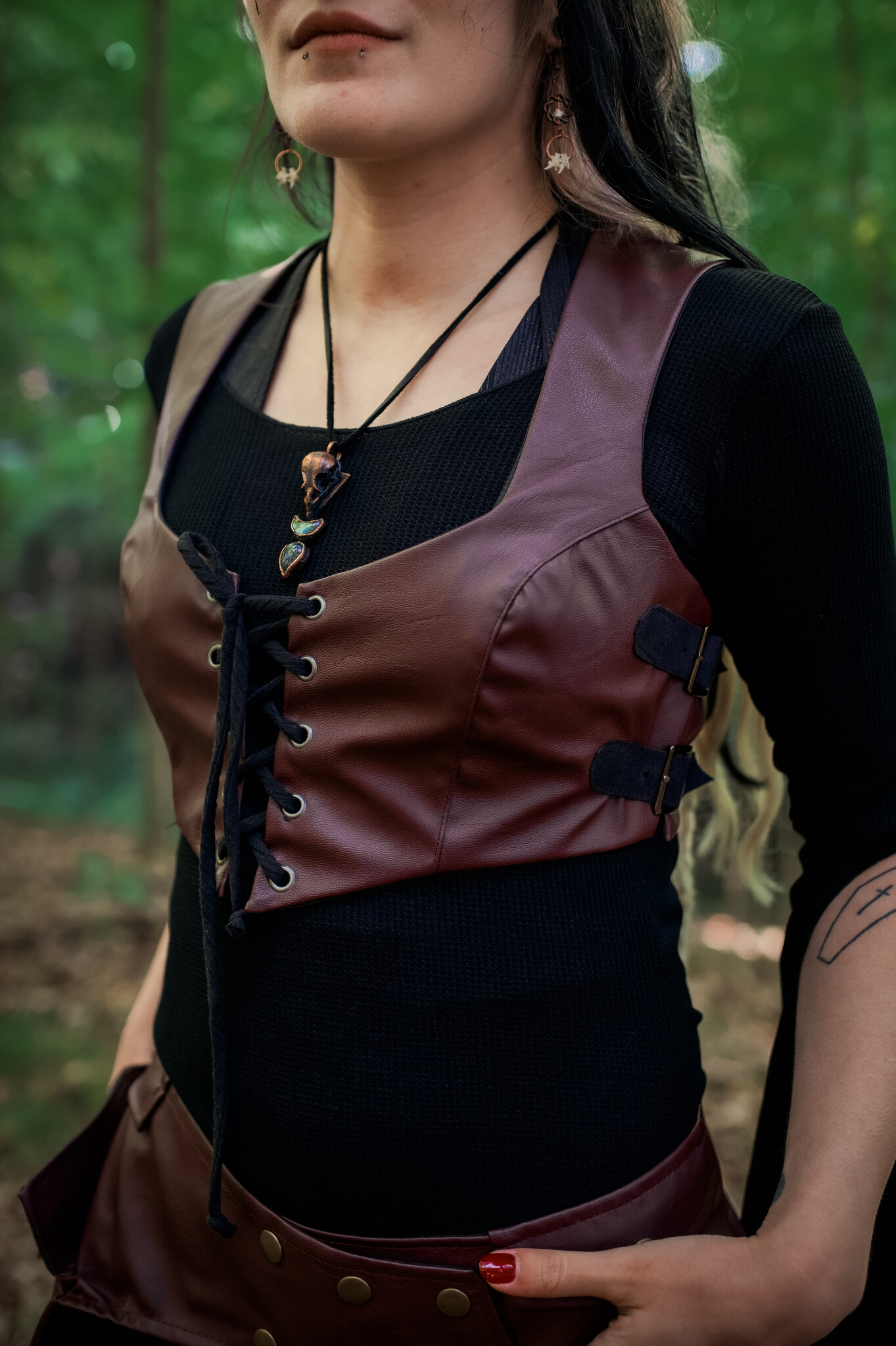 Buckle Vest: Faux Leather - Opal Moon Designs