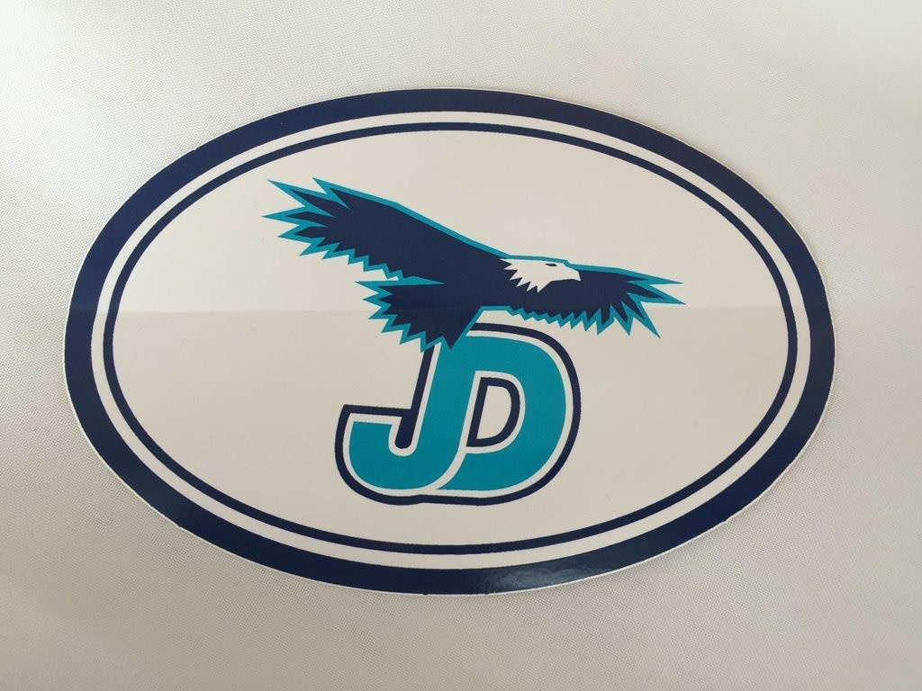 NON-UNIFORM JD Sticker - 4"x6" JD Eagle oval, white decal - Saint Paul ...