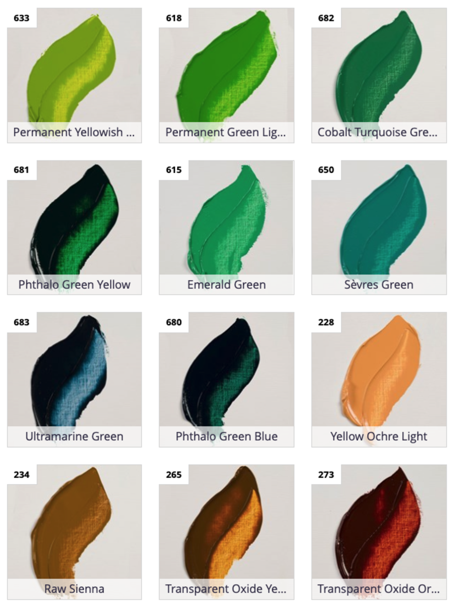 Rembrandt Oil Color Chart Rembrandt Oil Paint | Official Website