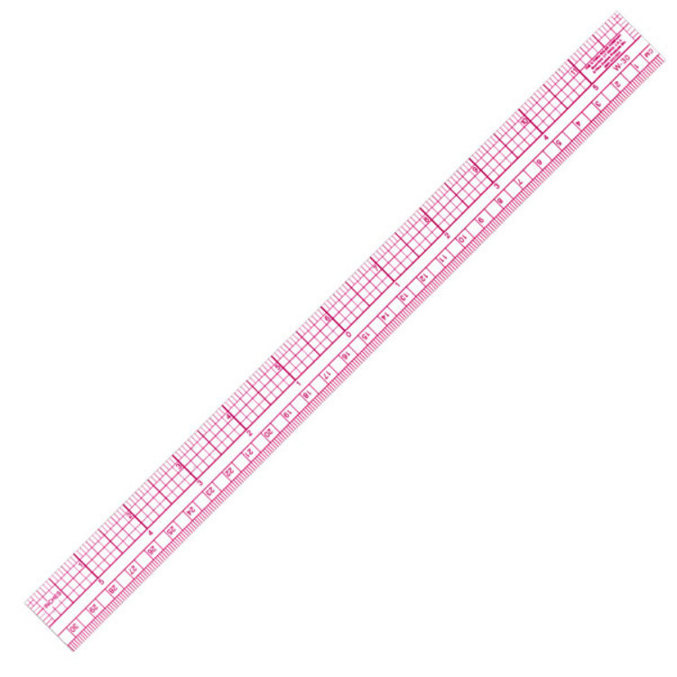 STANDARD TENTHS BEVELED RULER 1 INCH X 12 INCH - Artist Corner