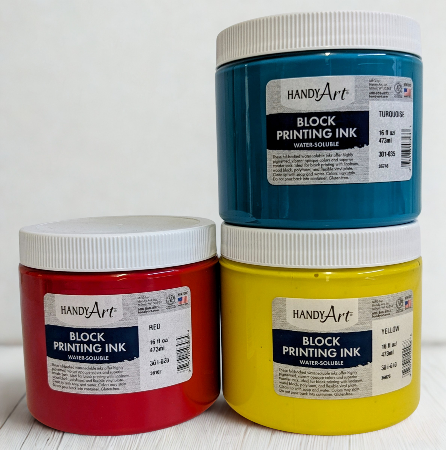 Handy Art Block Printing Ink | Vibrant Water-Soluble Colors - Artist Corner