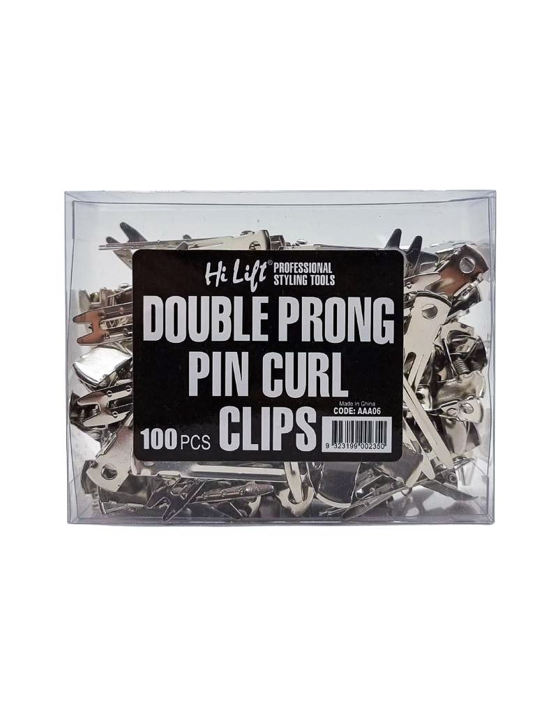 Hi Lift Double Prong Pin Curl Clips 100pk - EV Hair and Beauty