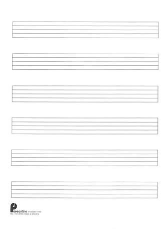 Hal Leonard 6-Stave Extra Wide Manuscript Paper - Janzen Brothers Music ...
