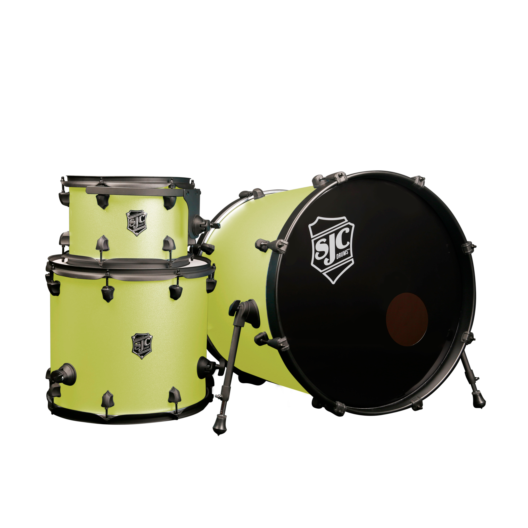 SJC Drums Pathfinder Series 3-piece Shell Pack, Sublime Lime Black ...