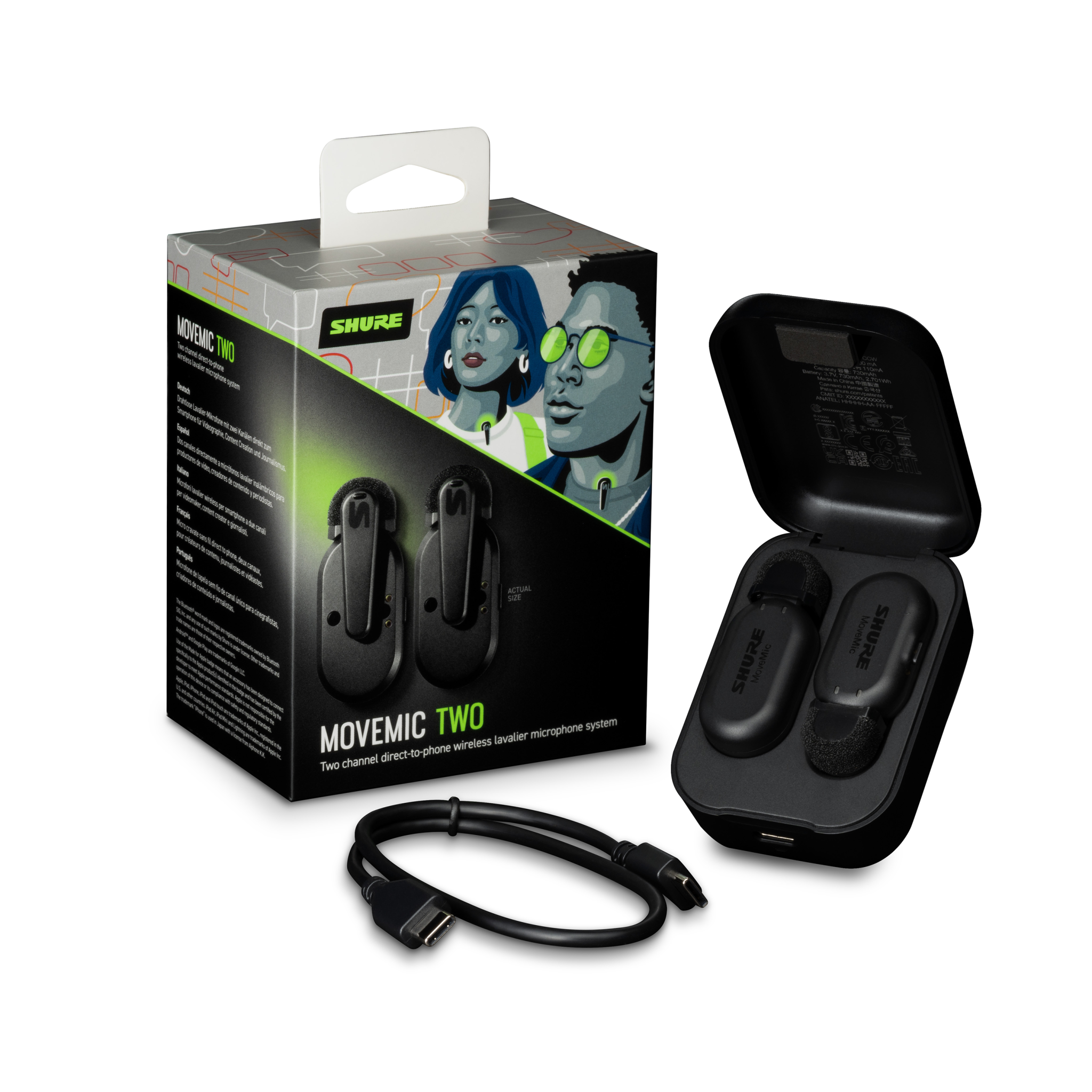 Shure MoveMic Two Dual-Channel Wireless Lavalier Microphones - Janzen ...