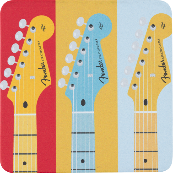 Fender Stratocaster Modern Design Coaster Set - Janzen Brothers Music ...